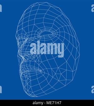 Wire-frame abstract human face Stock Vector Image & Art - Alamy