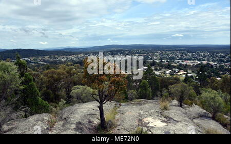 Broad panorama of Stanthorpe and the countryside of South Queensland ...