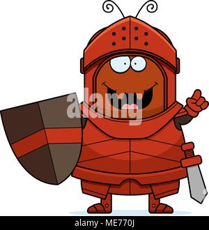 A cartoon illustration of an ant knight with an idea Stock Vector Image ...