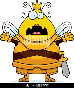 A cartoon illustration of a bee looking scared Stock Vector Image & Art ...