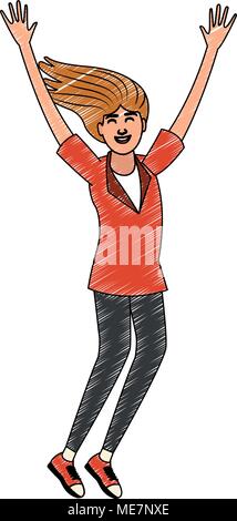 Happy young woman face scribble Stock Vector Image & Art - Alamy