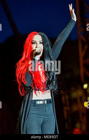 Ashley Costello and New Years Day portrait at the 2010 Vans Warped Tour ...