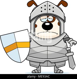 A cartoon illustration of a dog knight looking angry Stock Vector Image ...