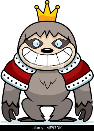 Sloth King Vector Illustration Stock Vector Image & Art - Alamy