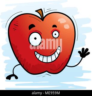 A cartoon illustration of an apple waving Stock Vector Image & Art - Alamy