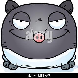 A cartoon illustration of a tapir looking angry Stock Vector Image ...