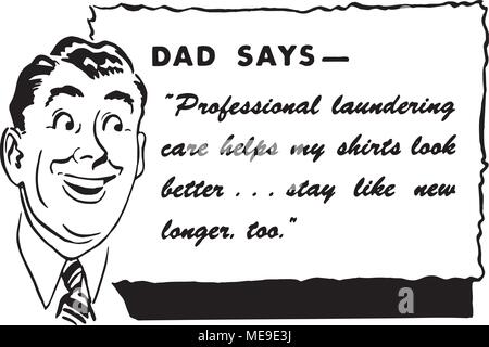 Retro Dad - Retro Clipart Illustration Stock Vector Image & Art - Alamy