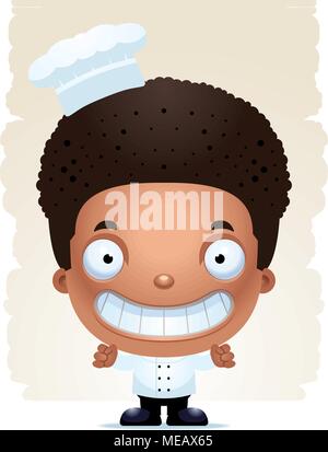Black Boy Cartoon Child Chef Cook Baker Kid Stock Vector Image & Art ...