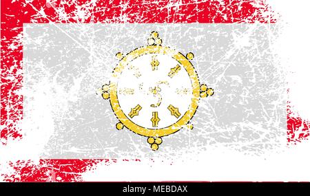 Flag of Sikkim with old texture. Vector illustration Stock Vector Image ...
