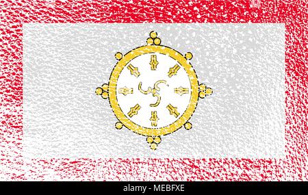 Flag of Sikkim with old texture. Vector illustration Stock Vector Image ...