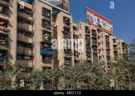 low income housing blocks, mumbai, India Stock Photo - Alamy