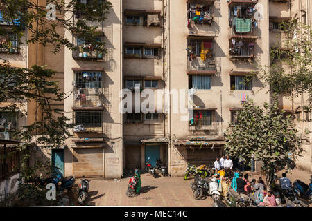 low income housing blocks, mumbai, India Stock Photo - Alamy