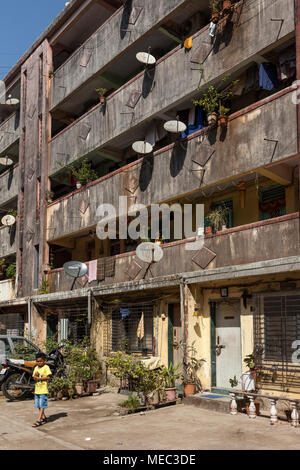 High rise buildings and slums ; Mumbai Bombay ; Maharashtra ; India ...