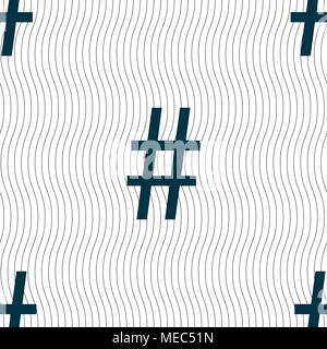 hash tag icon. Seamless pattern with geometric texture. Vector ...