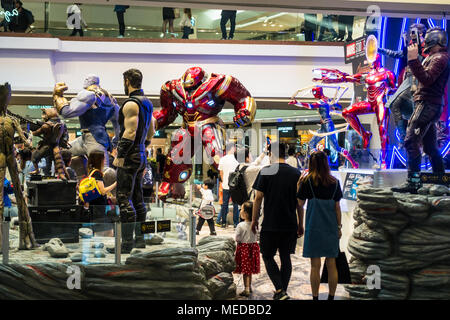 Marvel superheroes marketing ad campaign of blockbuster movie at ...