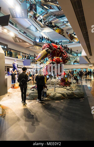 Marketing ad campaign of blockbuster movie at shopping mall (centre ...