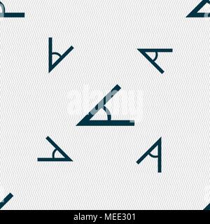 Angle 45 degrees icon sign. Seamless pattern with geometric texture ...