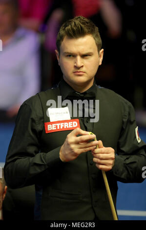 Liam Highfield during day two of the 2018 Betfred World Championship at ...