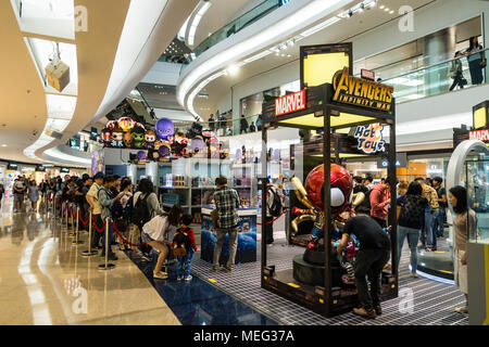 Marvel pop up store at shopping mall (centre) in Hong Kong Stock Photo ...