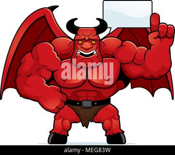A cartoon illustration of a demon talking Stock Vector Image & Art - Alamy