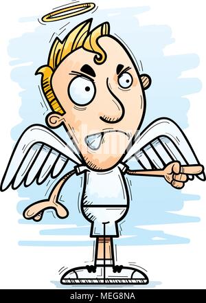 A cartoon illustration of an angel looking angry Stock Vector Image ...