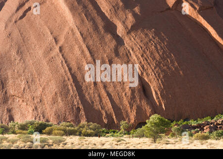 Sloping sedimentary layers visible in the rock face of Uluru (Ayers ...