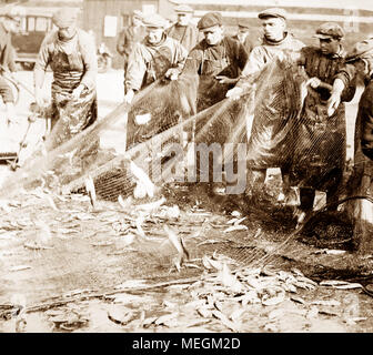 Great Yarmouth herring fishermen early 1900s Stock Photo - Alamy