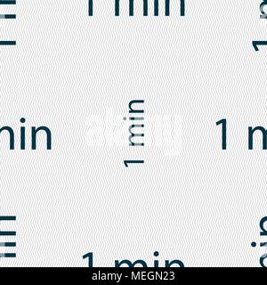1 minutes sign icon. Seamless abstract background with geometric shapes ...