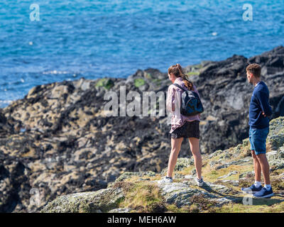 Young man looking at view Stock Photo - Alamy