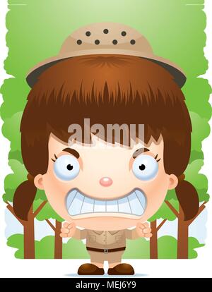 A cartoon illustration of an explorer looking angry Stock Vector Image ...