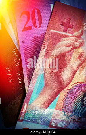 20 Swiss Francs, Old Swiss banknote, Swiss Stock Photo - Alamy