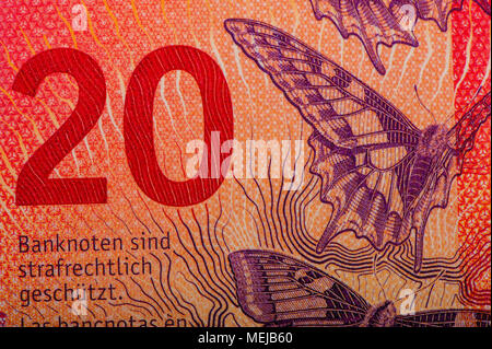 20 Swiss Francs, Old Swiss banknote, Swiss Stock Photo - Alamy