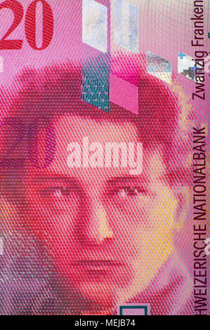 20 Swiss Francs, Old Swiss banknote, Swiss Stock Photo - Alamy