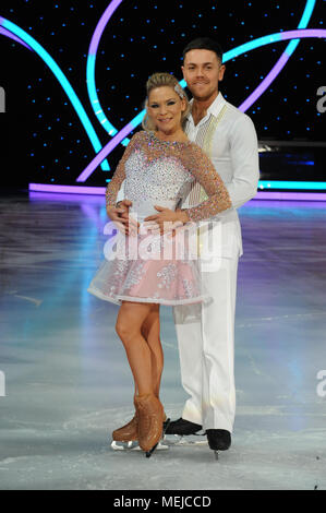 London, UK. Alexandra Schauman and Ray Quinn at The Dancing On Ice 2018 ...