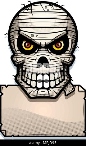An illustration of a mummy with a paper sign Stock Vector Image & Art ...