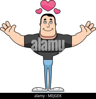 A cartoon man ready to give a hug in pajamas Stock Vector Image & Art ...