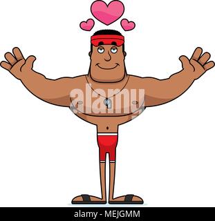 A cartoon lifeguard ready to give a hug Stock Vector Image & Art - Alamy