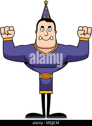A cartoon illustration of a wizard looking angry Stock Vector Image ...