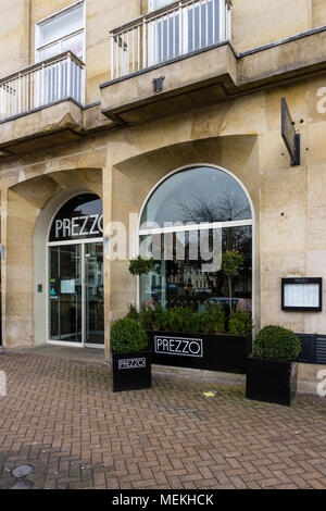 The frontage of Prezzo, a restaurant chain specializing in Italian food ...