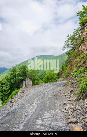 The most dangerous mountain road Georgia Tusheti Stock Photo - Alamy
