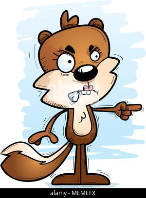 A cartoon illustration of a squirrel looking angry Stock Vector Image ...