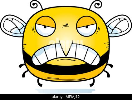 A cartoon illustration of a bee looking angry Stock Vector Image & Art ...