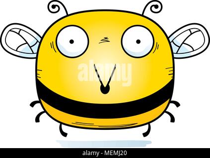 A cartoon illustration of a bee looking surprised Stock Vector Image ...