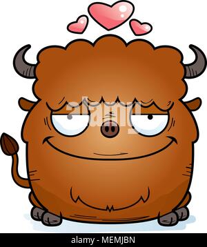 A cartoon illustration of a bison in love Stock Vector Image & Art - Alamy