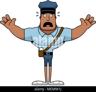 A cartoon illustration of a mailman looking scared Stock Vector Image ...