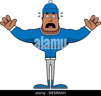 A cartoon winter man looking scared Stock Vector Image & Art - Alamy