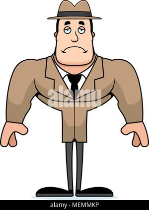 A cartoon illustration of a detective looking sad Stock Vector Image ...