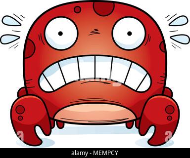 A cartoon illustration of a crab looking scared Stock Vector Image ...