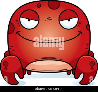 A cartoon illustration of a crab looking scared Stock Vector Art ...
