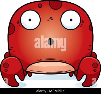 A cartoon illustration of a crab looking scared Stock Vector Image ...